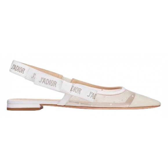 Dior | Shoes | Dior Jadior Ballerinas Slingback White Polkacrystal ...